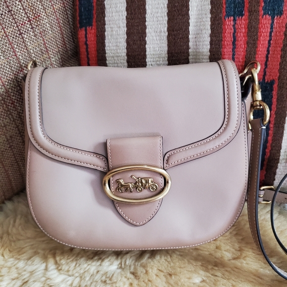 Coach | Bags | Coach Kat Saddlebag In Beige Mauve | Poshmark